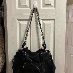 Black Rivet | Bags | Black Rivet Black Leather Tote New | Poshmark